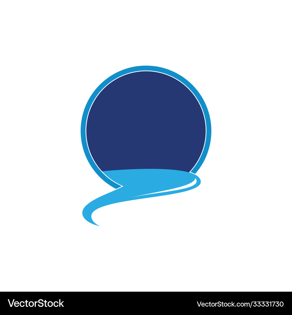Water tunnel river symbol Royalty Free Vector Image