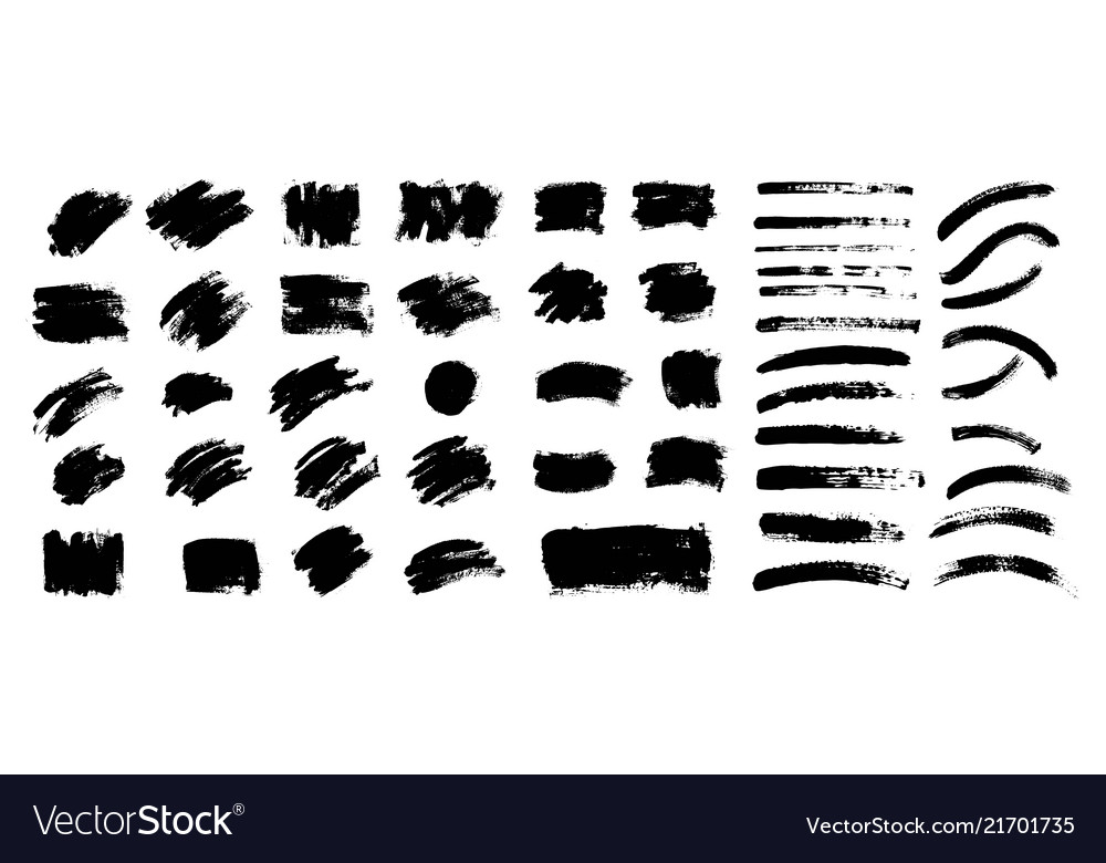 Black paint ink brush stroke brush Royalty Free Vector Image