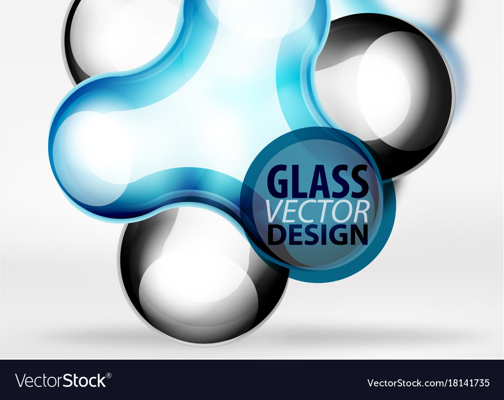 Digital techno bubble background template Vector Image