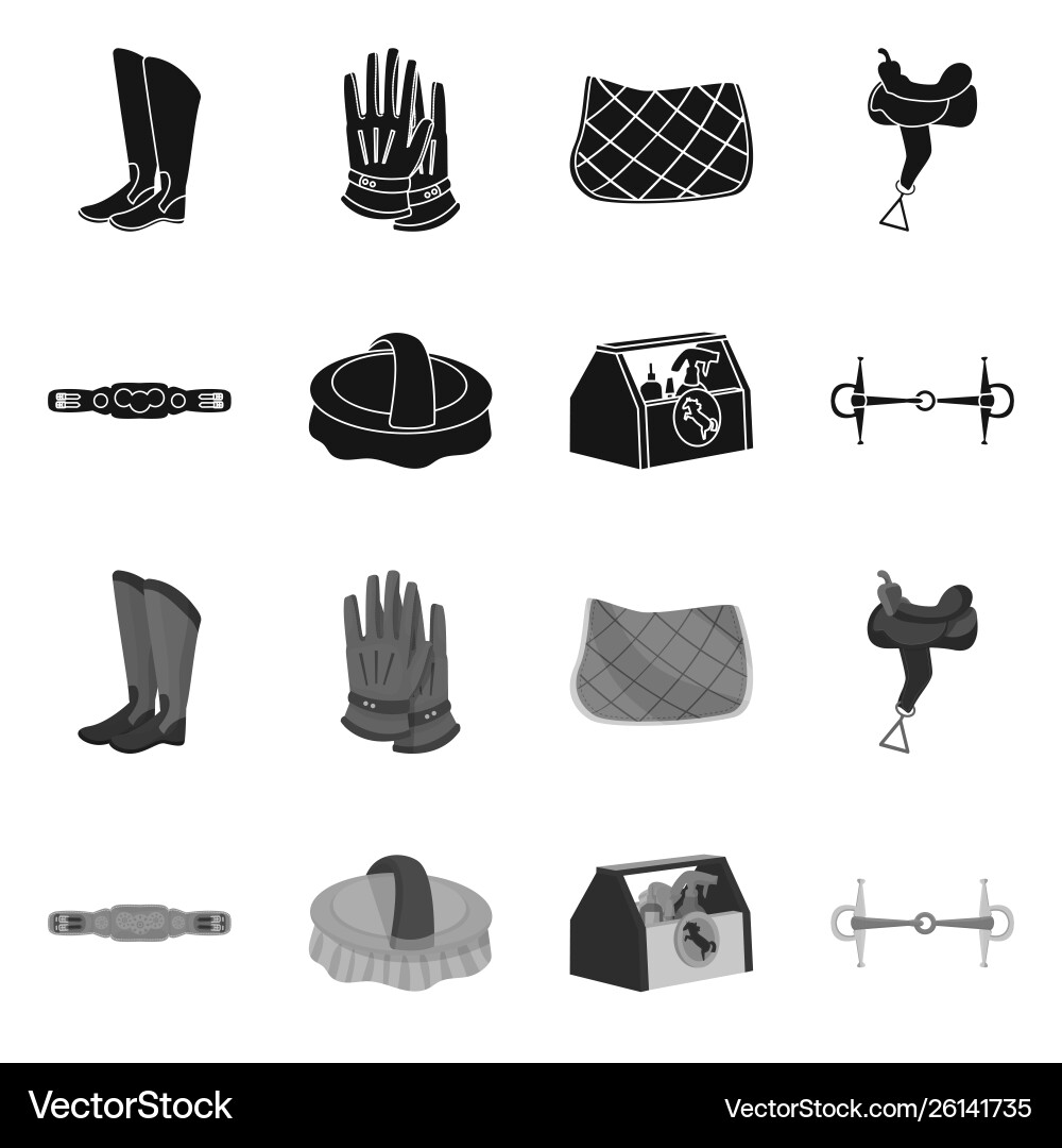 Equipment and riding sign Royalty Free Vector Image