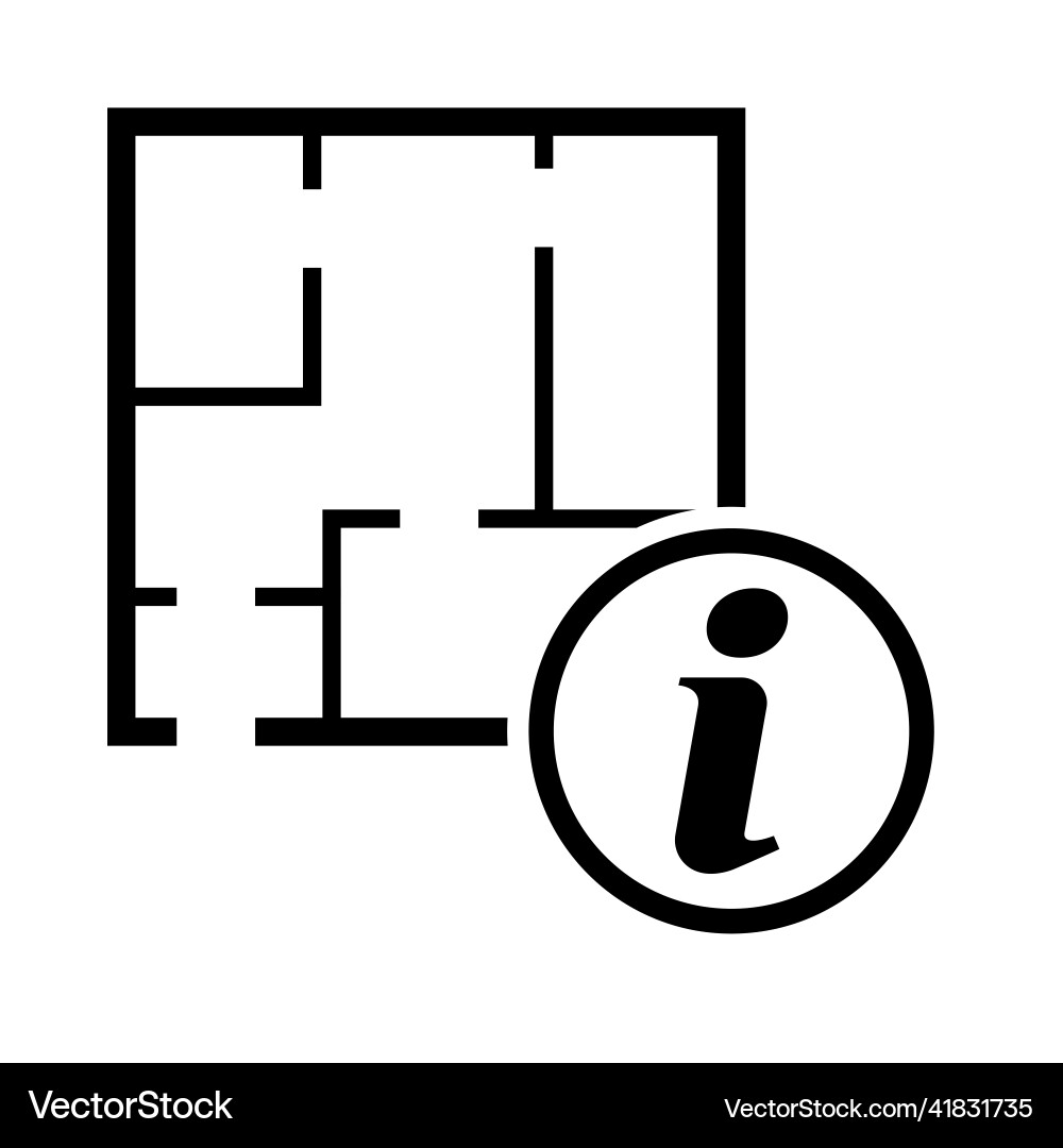 House plan icon architecture sketch graphic Vector Image