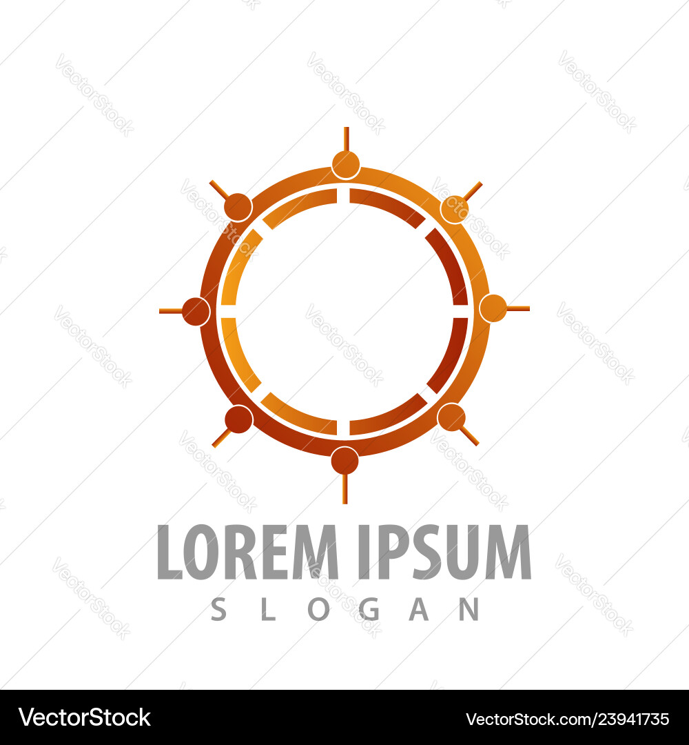 Logo concept design compass symbol graphic Vector Image