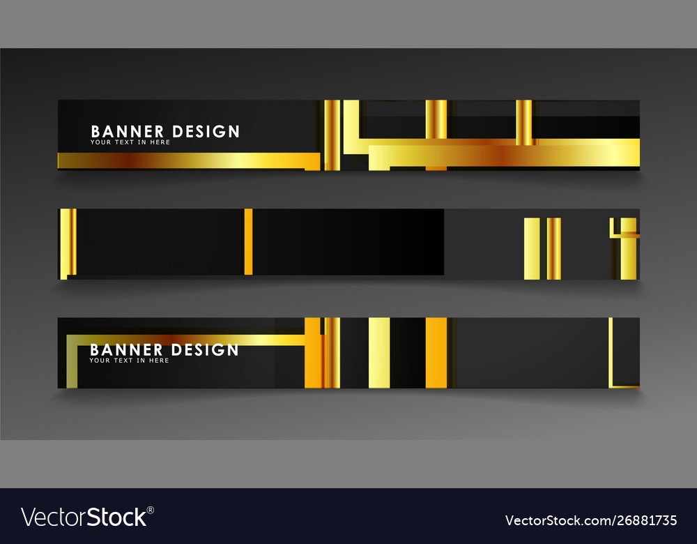 Set a banner with a rectangular background Vector Image