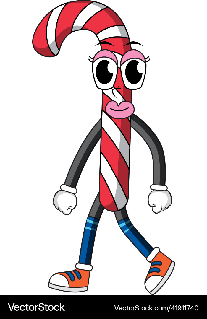 A candy cartoon character on white background Vector Image