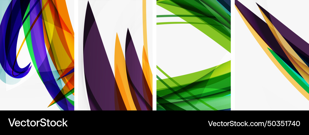 Abstract colorful wave posters for wallpaper Vector Image