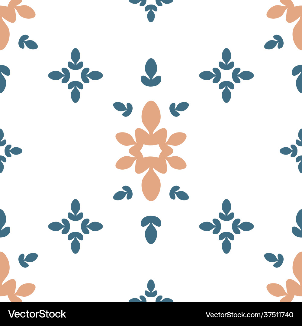 Abstract symmetrical floral details design Vector Image