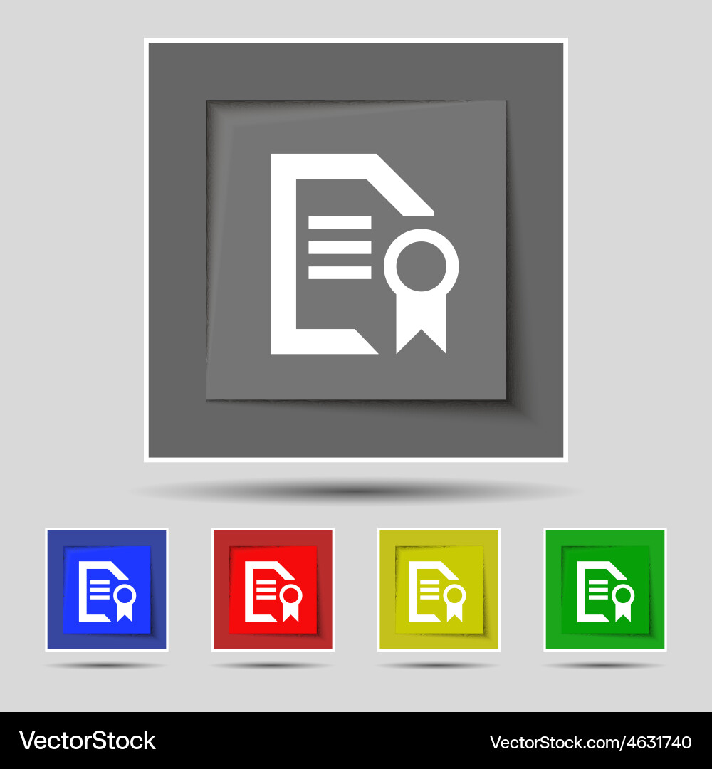 Award file document icon sign on the original five