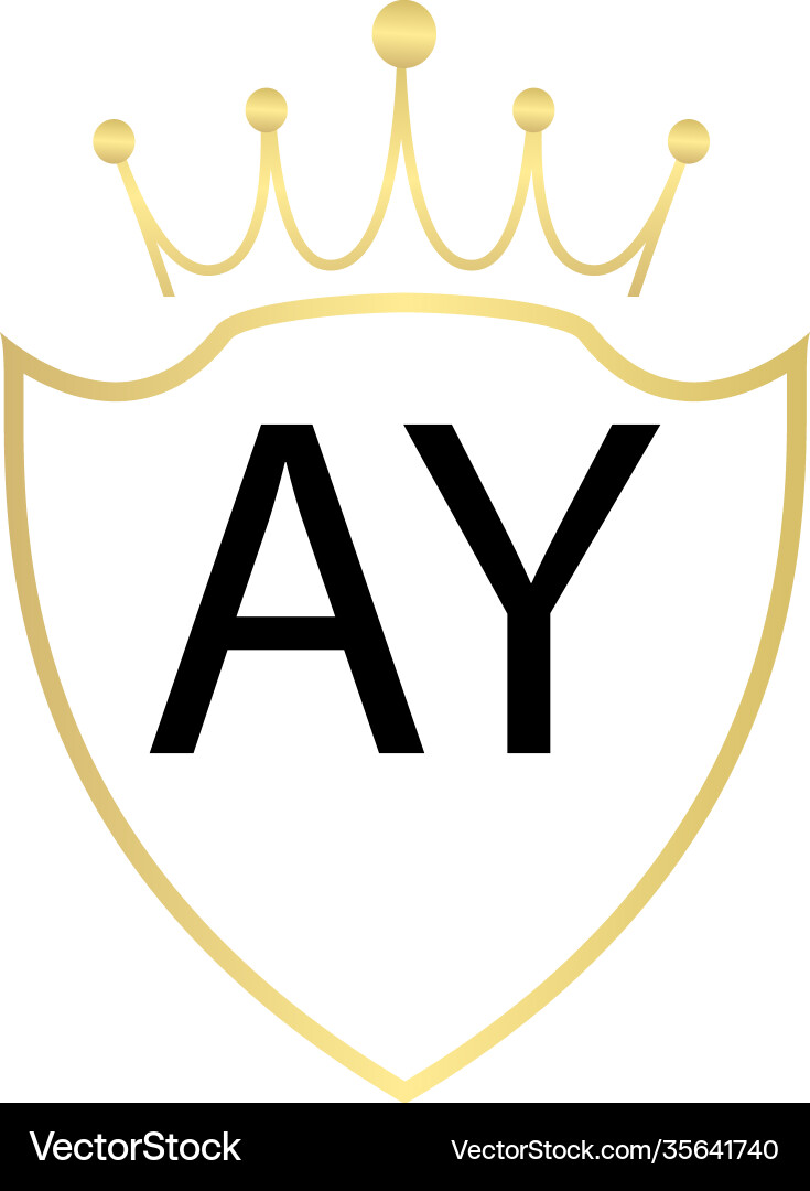 Ay letter logo design with simple style Royalty Free Vector