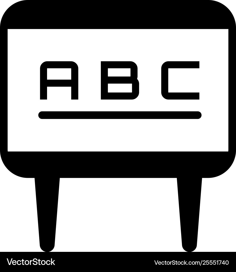 Black board icon- education or business Royalty Free Vector