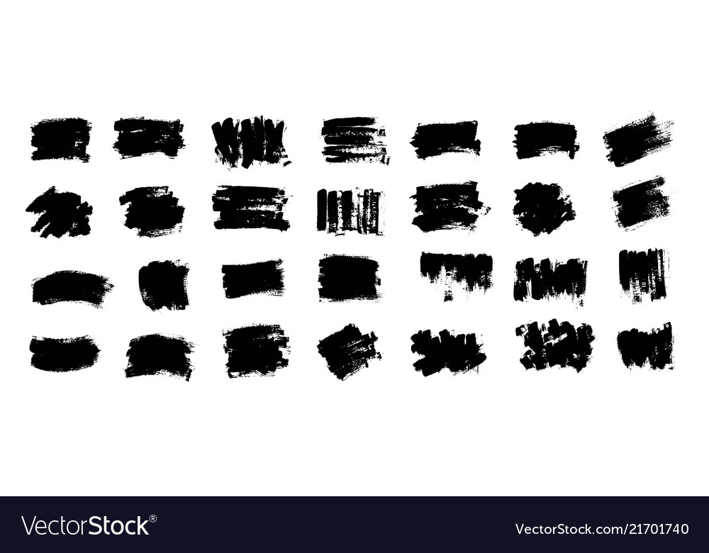 Black paint ink brush stroke brush Royalty Free Vector Image