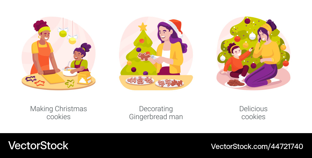 Christmas baking tradition isolated cartoon Vector Image