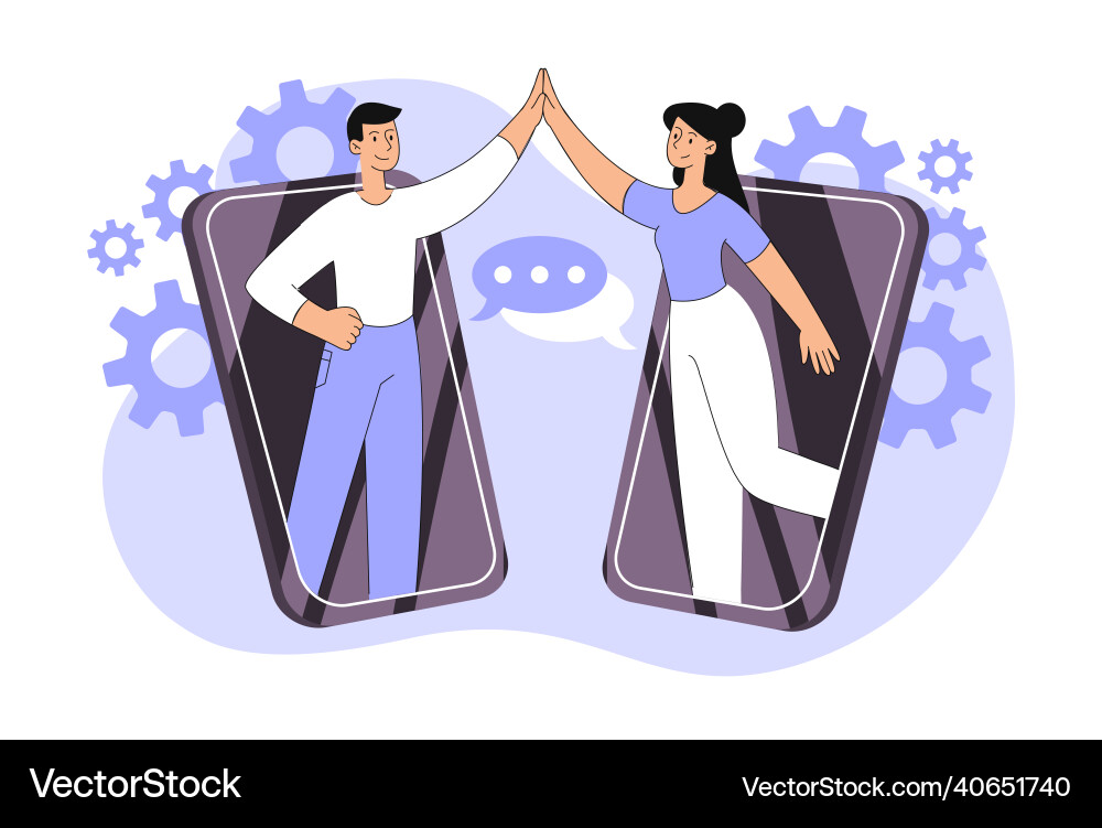 Concept of video call Royalty Free Vector Image