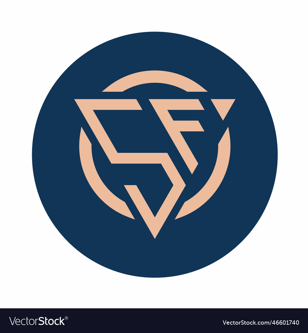 Creative simple initial monogram sf logo designs Vector Image