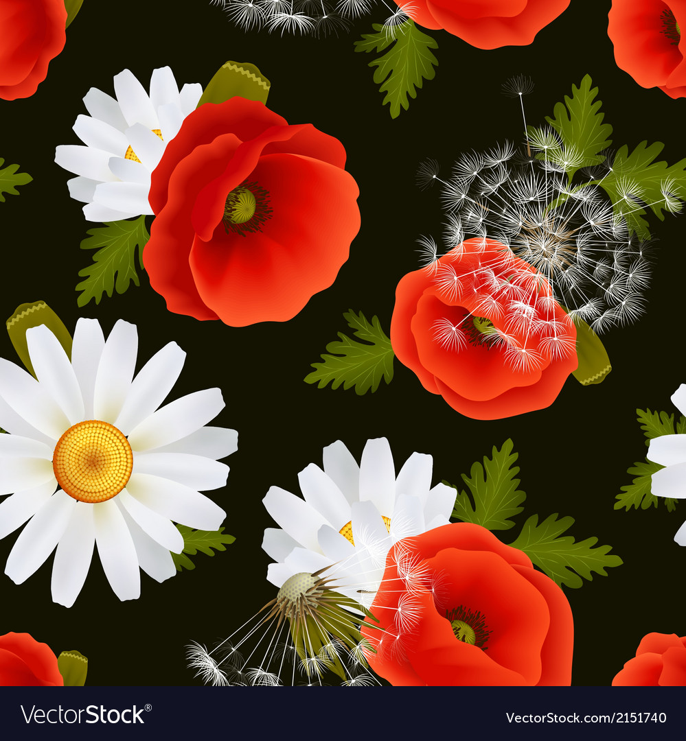 Floral seamless pattern Royalty Free Vector Image
