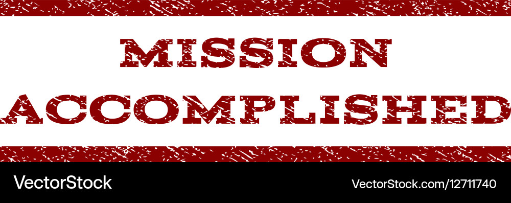 Mission accomplished watermark stamp Royalty Free Vector