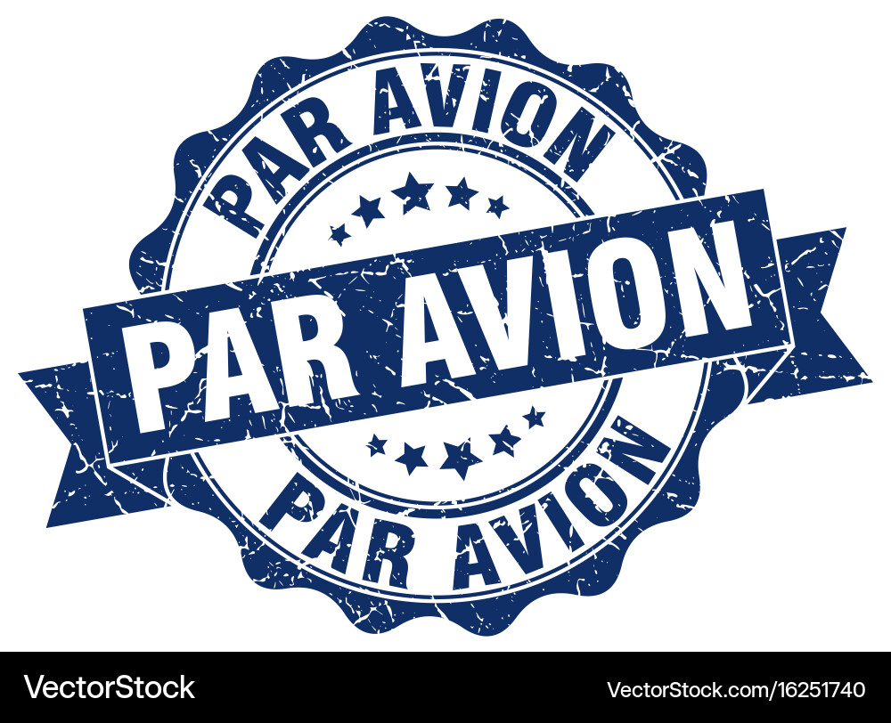 Par avion stamp sign seal Royalty Free Vector Image