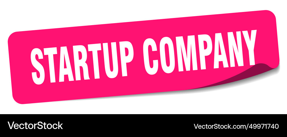 Startup company sticker label Royalty Free Vector Image