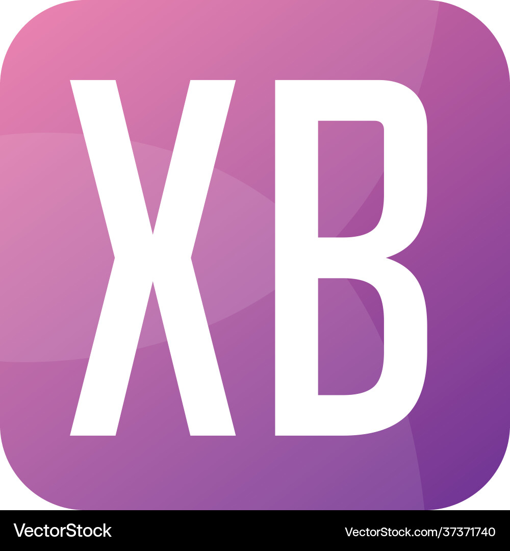 Xb letter logo design with simple style Royalty Free Vector