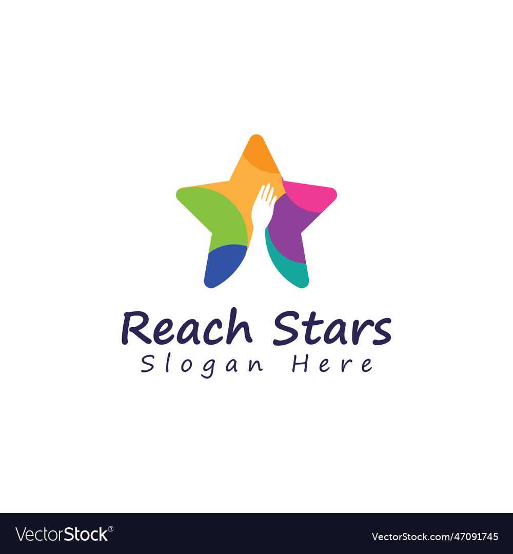 A logo to reach the stars or logo to reach Vector Image