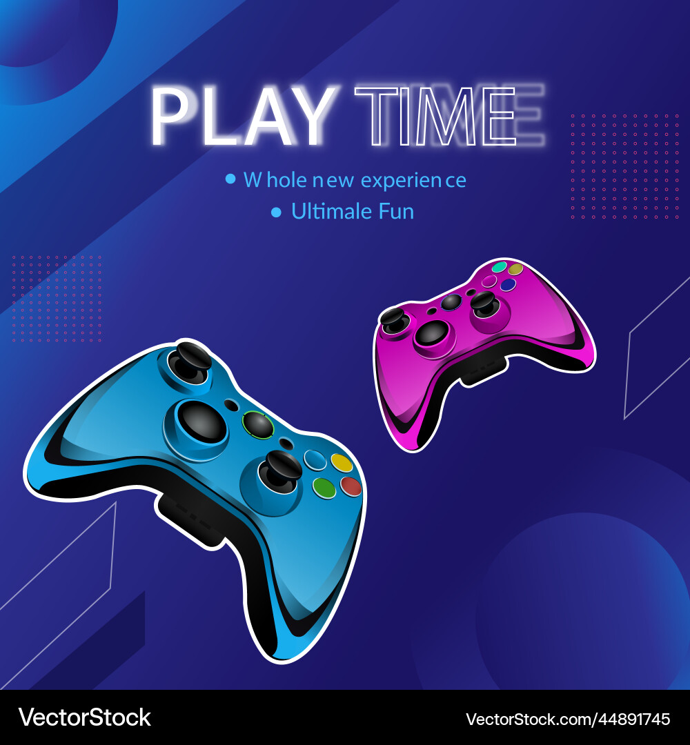 Banner design of play time Royalty Free Vector Image