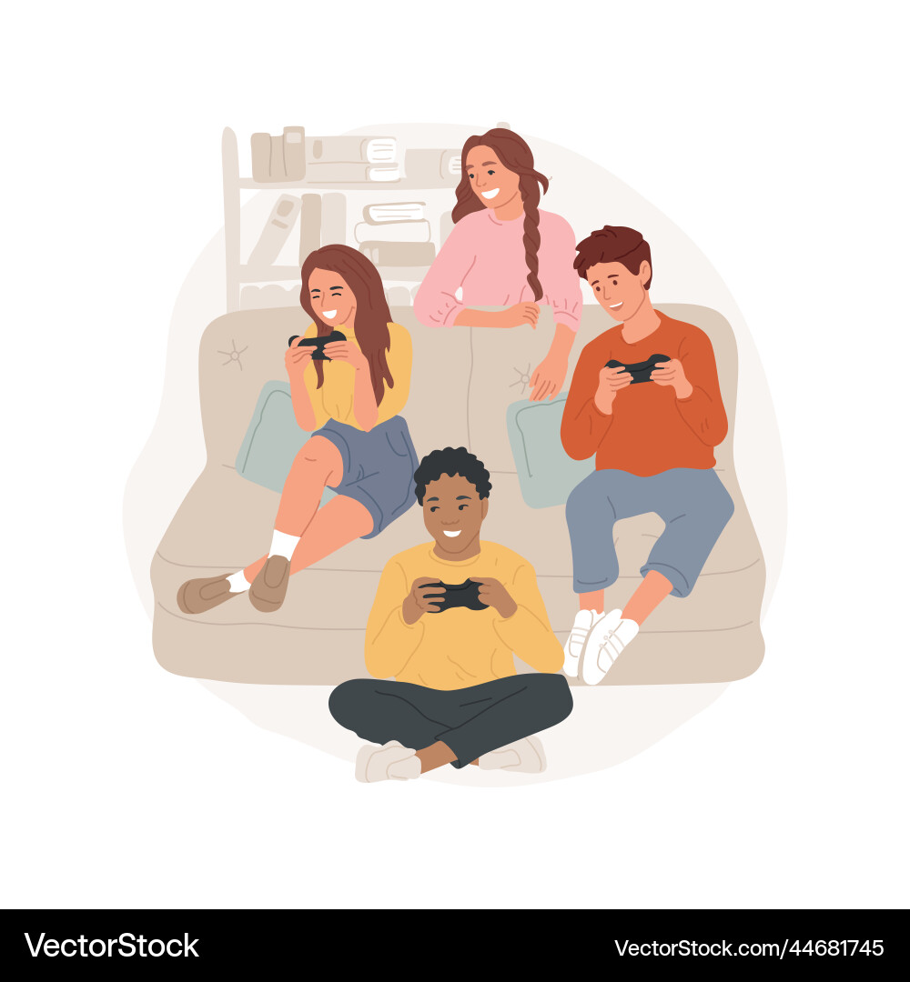 Campus life isolated cartoon Royalty Free Vector Image