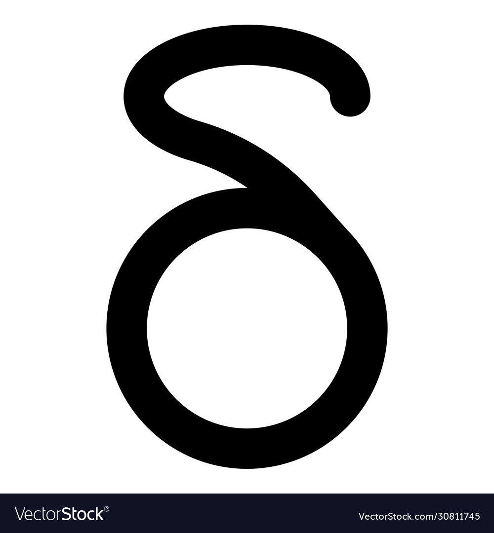 Delta Greek Symbol Small Letter Lowercase Font Vector Image