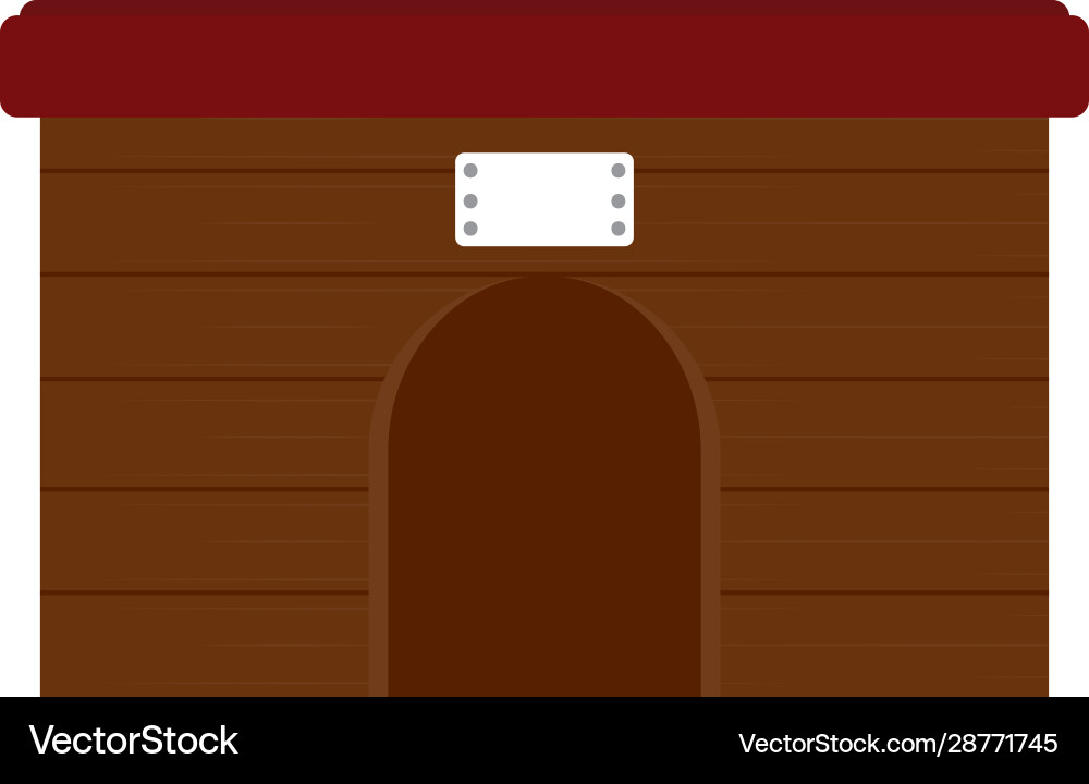 Isolated dog house pet Royalty Free Vector Image