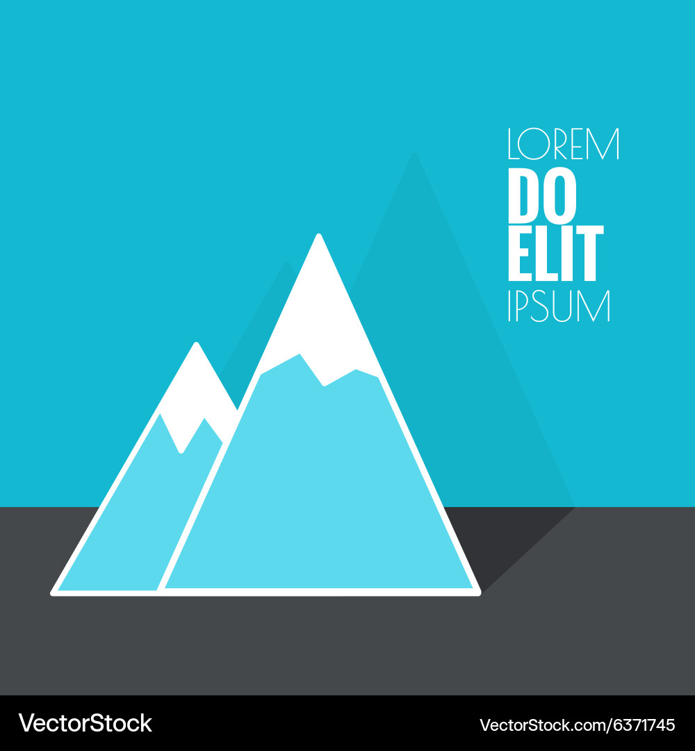 The mountains with snowy peaks Royalty Free Vector Image