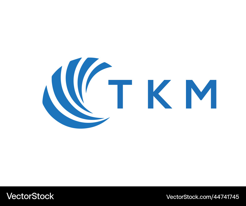Tkm letter logo design on white background Vector Image
