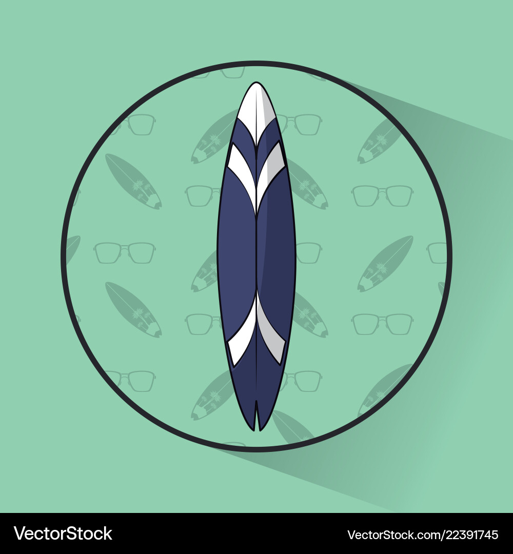 Tropical surfing lifestyle theme Royalty Free Vector Image