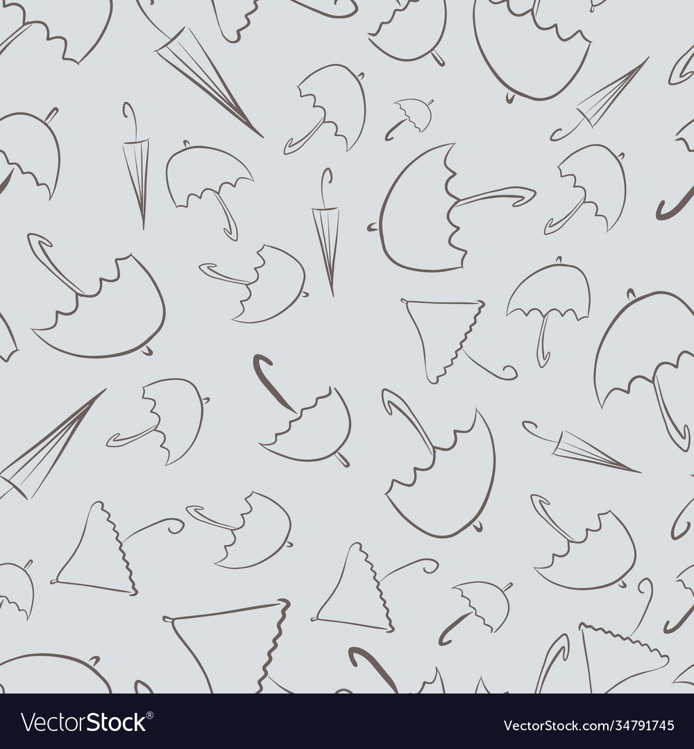Umbrella seamless pattern Royalty Free Vector Image