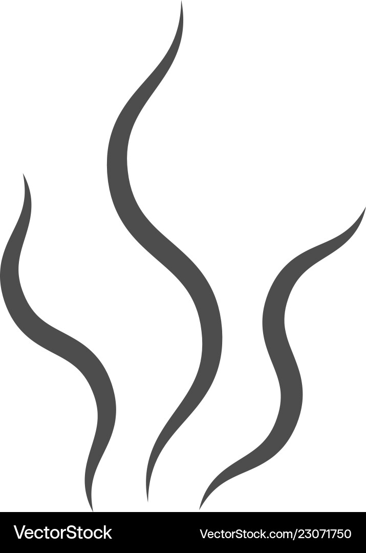 A dark gray smelly icon in form three waves Vector Image
