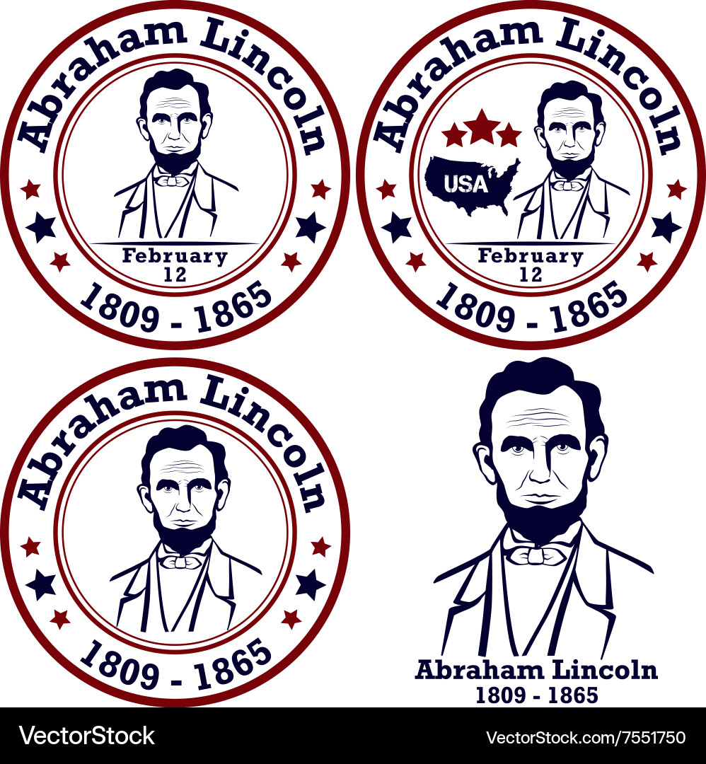 Abraham lincoln stamps Royalty Free Vector Image