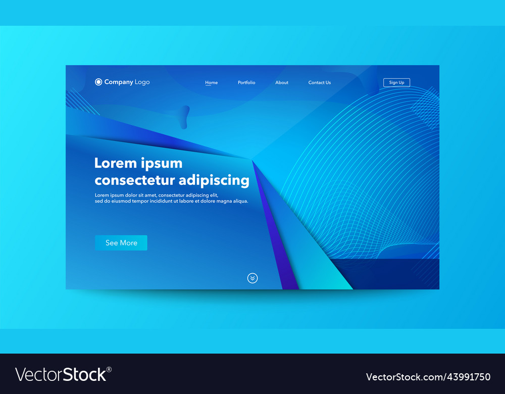Abstract background website landing page template Vector Image
