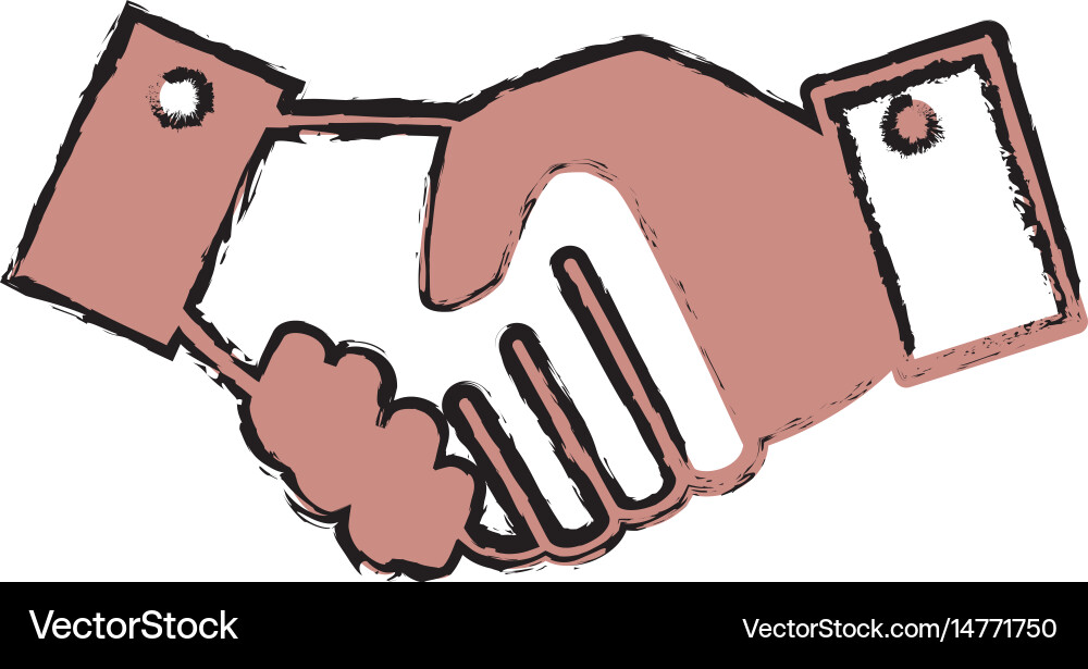 Business handshake symbol Royalty Free Vector Image