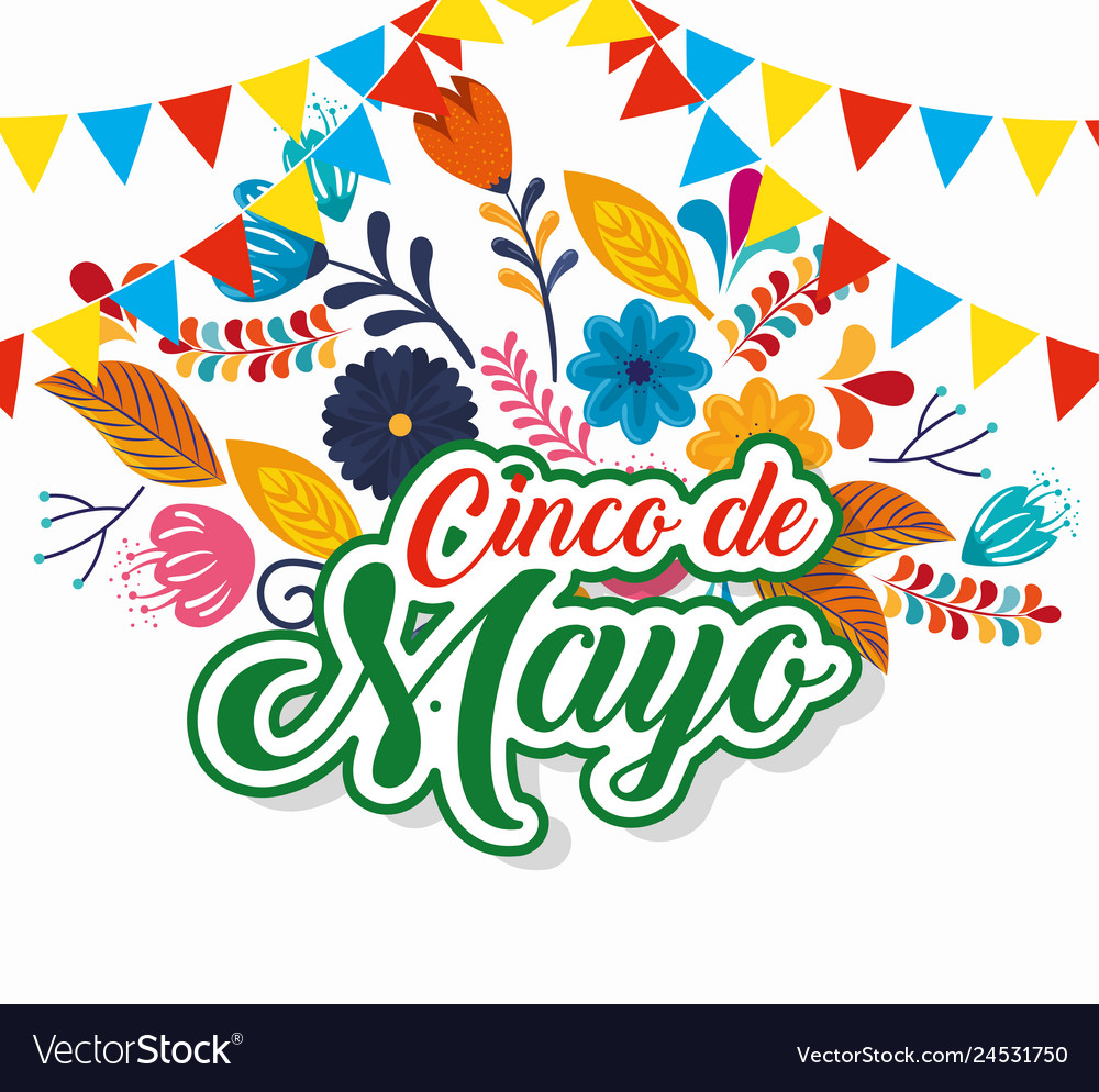 Flowers with branches leaves plants to mexican Vector Image