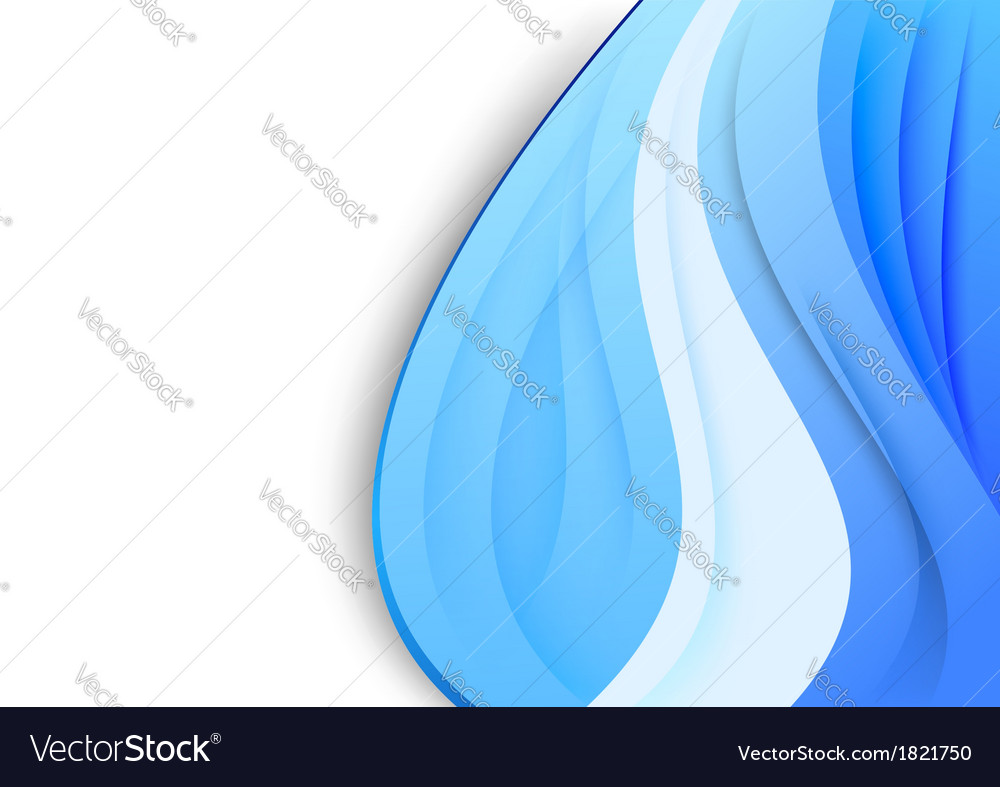 Folder template - blue waves background Royalty Free Vector