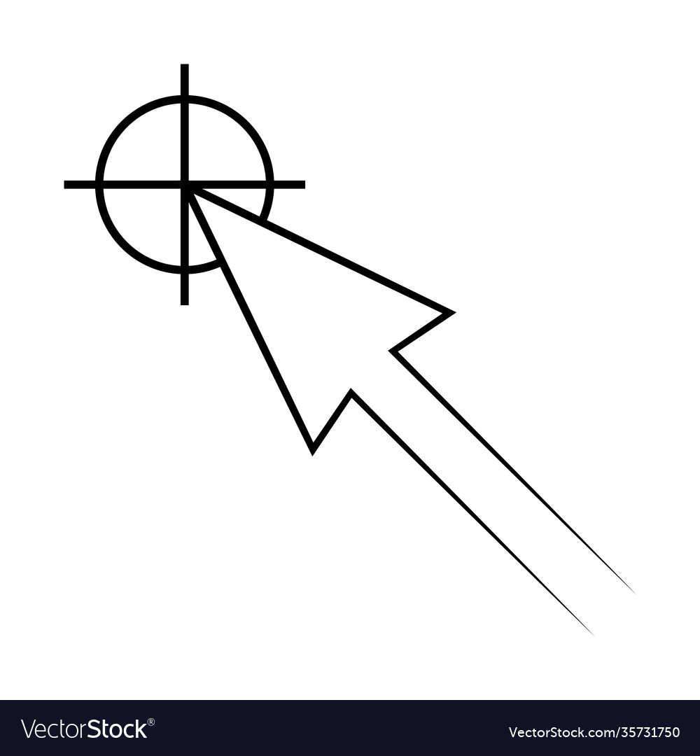 Icon pointer target cursor arrow Royalty Free Vector Image