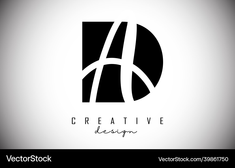 Letters da d a logo with minimalist design Vector Image