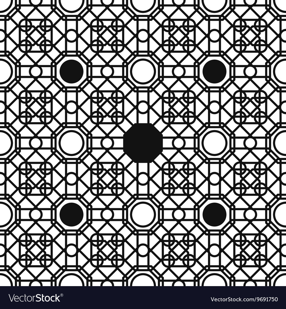 Seamless pattern with overlapping geometric shapes