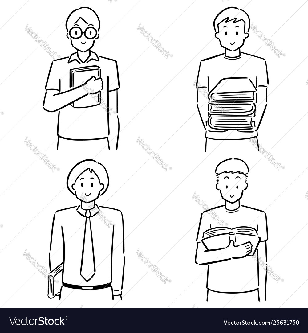 Set reader Royalty Free Vector Image - VectorStock