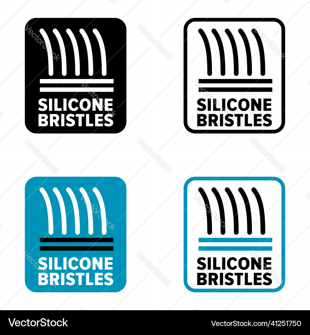Silicone bristles information sign Royalty Free Vector Image