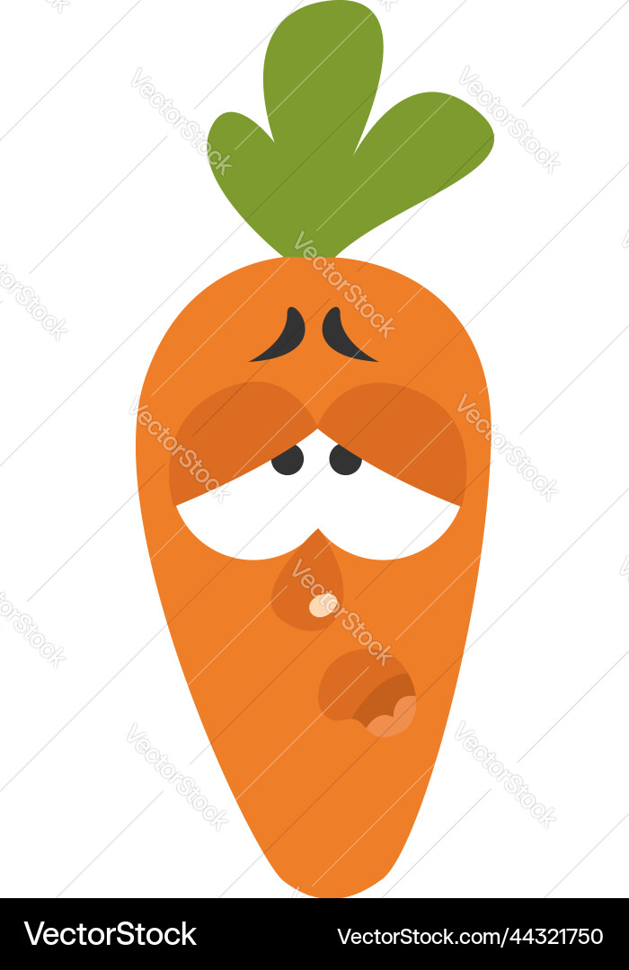 Sleepy carrot on a white background Royalty Free Vector
