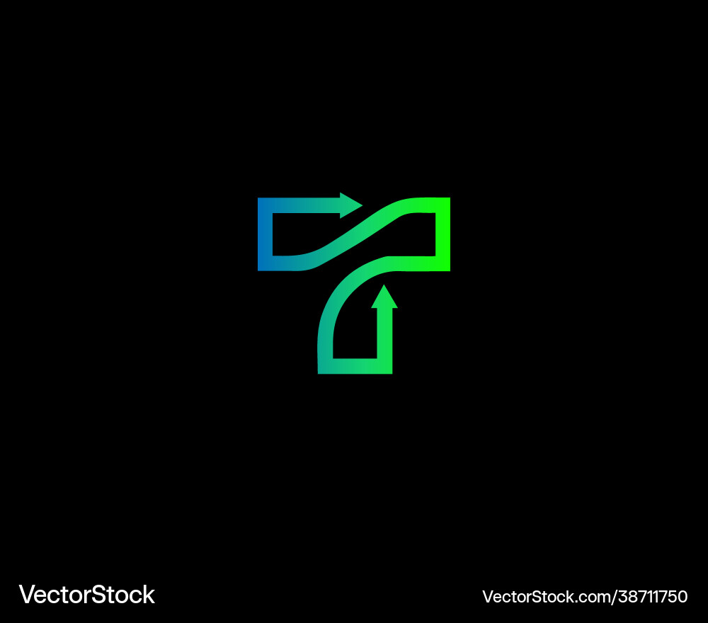 T and tt letter logo Royalty Free Vector Image