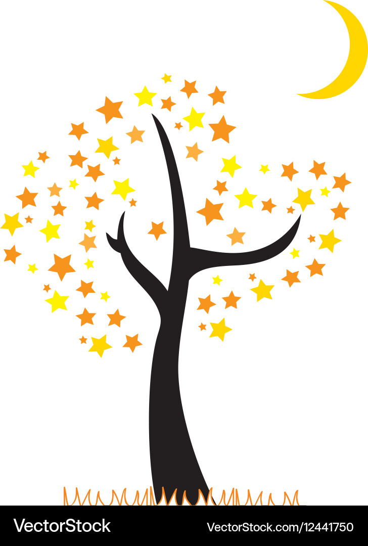 Tree of stars Royalty Free Vector Image - VectorStock