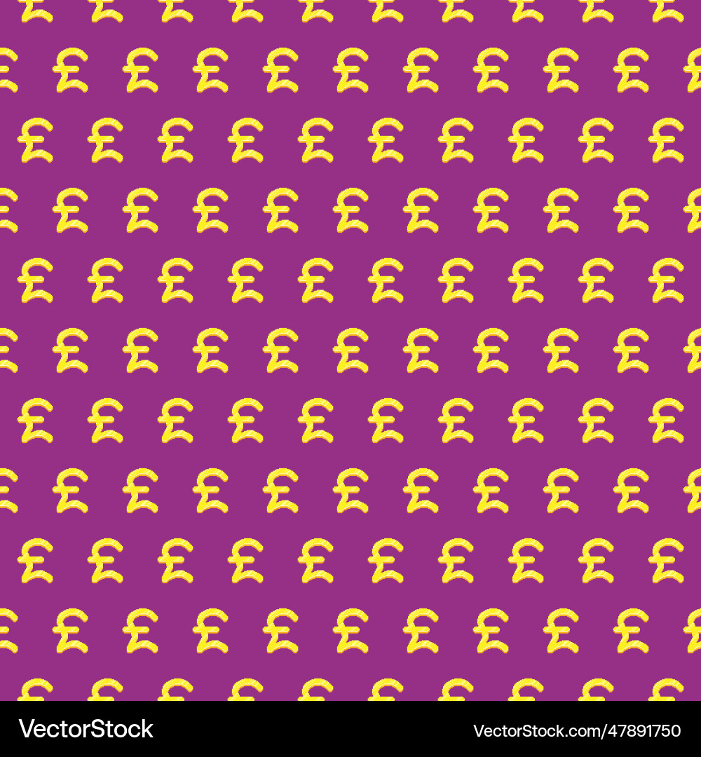 Yellow or golden pound symbol Royalty Free Vector Image