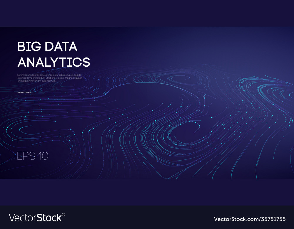 Abstract big data flow background software code Vector Image