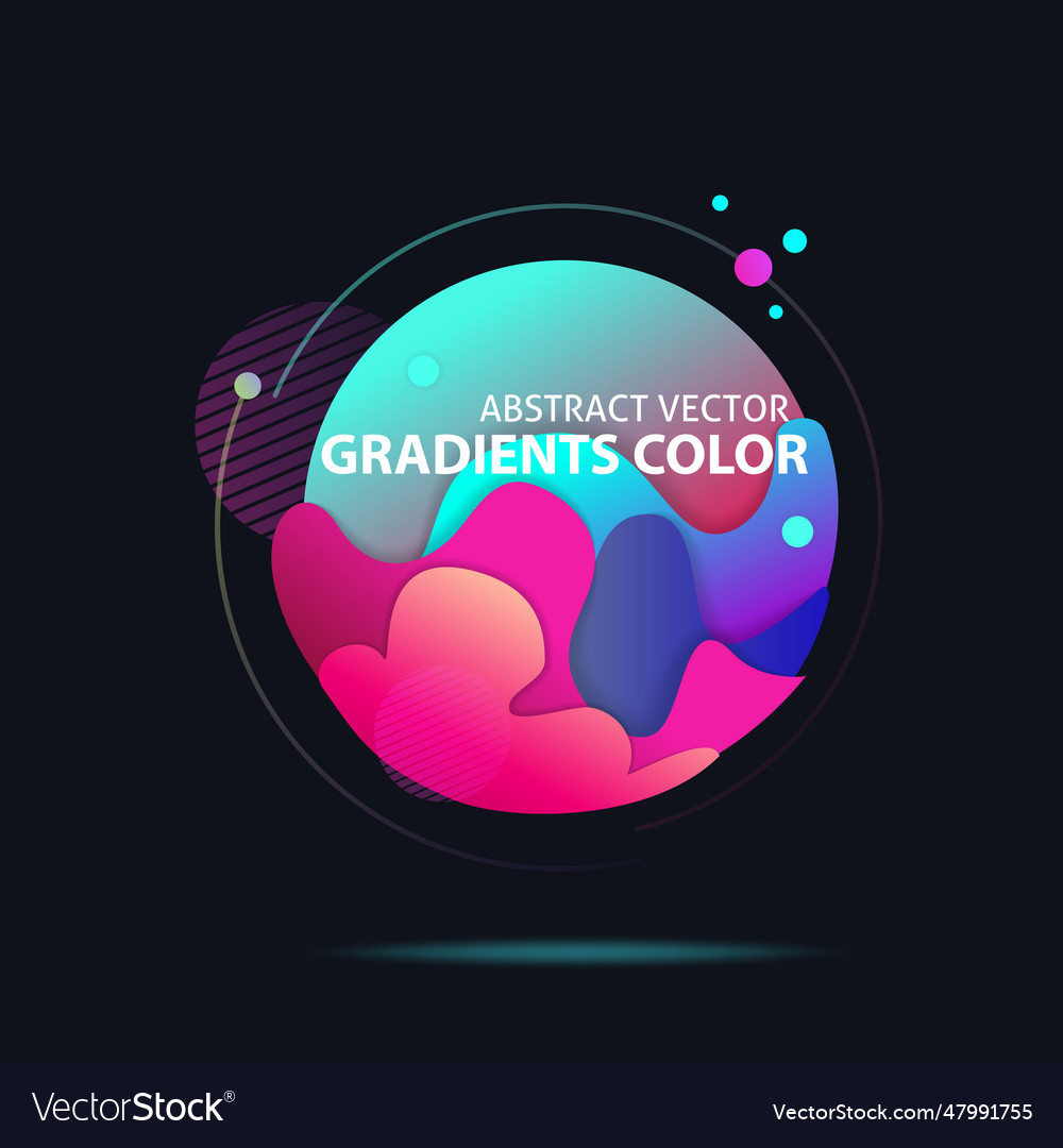 Abstract colorful circle gradient in sphere of Vector Image