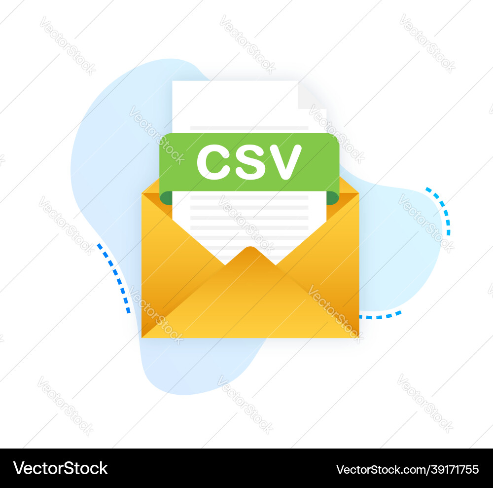 Download csv button on laptop screen downloading Vector Image