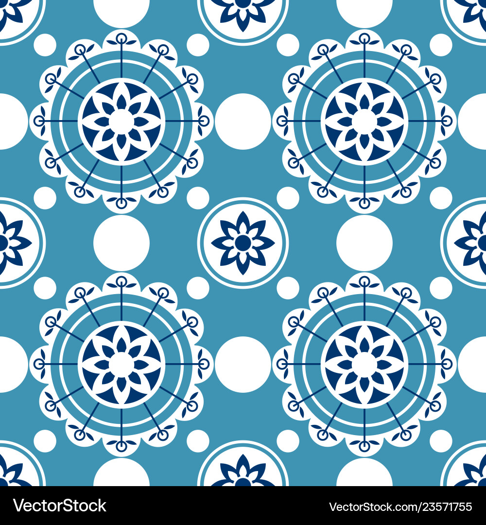 Portugal seamless pattern vintage mediterranean Vector Image